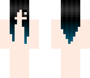 Black and Blue Hair Base | Minecraft Skin