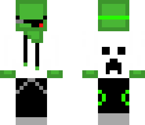 derpy green gamer slime | Minecraft Skin