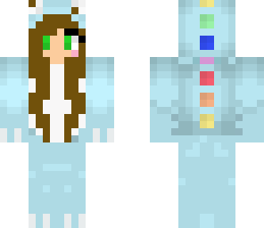 Brown Hair Onesie Girl | Minecraft Skin