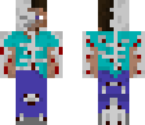 half steve half skeleton | Minecraft Skins