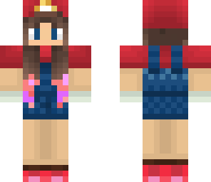 Mario Bross Girl Pink | Minecraft Skin