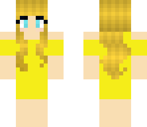 Yellow Haired Girl w Yellow Dress | Minecraft Skin