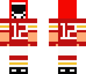 Kansas city chiefs with tinted helmet | Minecraft Skin