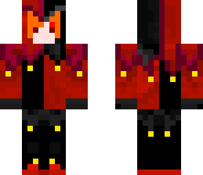 A Red and Black Jester Skin | Minecraft Skin
