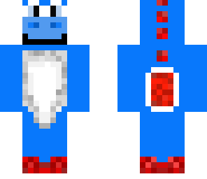 Super cool blue Yoshi | Minecraft Skin