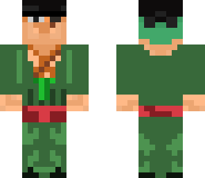 Zoro Roronoa Time Skip Novo Mundo Minecraft Skins