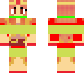 Fire princess tied up | Minecraft Skin