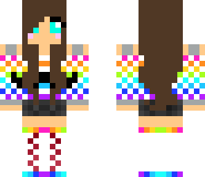 rainbow dj Girl | Minecraft Skin