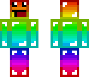 Rainbow Epic Smiley Minecraft Skins