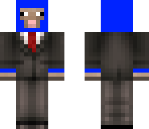 Blue sheep in a suit | Minecraft Skin