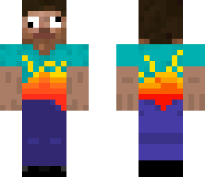 derpy steve on fire | Minecraft Skin