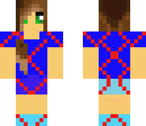 half done zig zag girl | Minecraft Skin