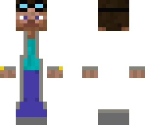 Lab Coat Steve with Goggles | Minecraft Skin