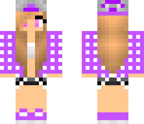 purple cap girl | Minecraft Skin