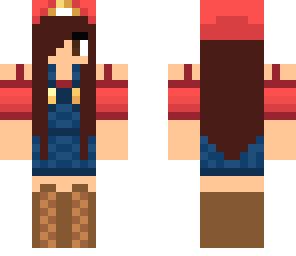 brown haird mario girl | Minecraft Skin