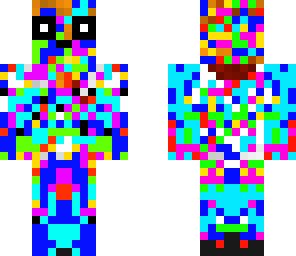 Rainbow Derp Skindex Skin Cool Funny Weird | Minecraft Skins