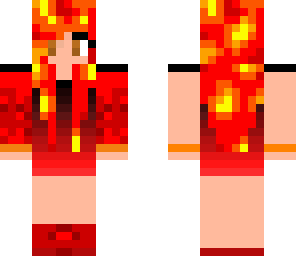 pretty lava girl | Minecraft Skin