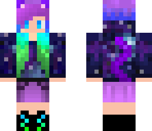 Galaxy cat-girl | Minecraft Skin