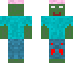 Herobrine Zombie w brain | Minecraft Skin