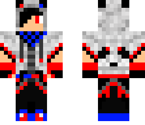 Blue and Red Panda Boy | Minecraft Skin
