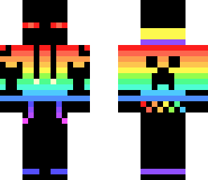 Rainbow Enderman | Minecraft Skin