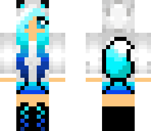 Blue cute wolf | Minecraft Skin