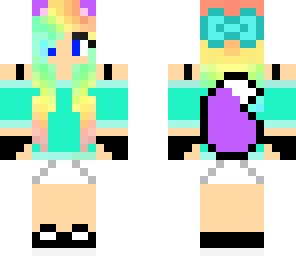 Purple Rainbow Wolf | Minecraft Skin