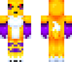 Red Eyed Renamon | Minecraft Skin