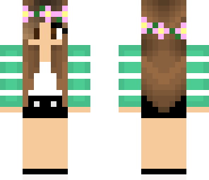 pastel pink flower crown | Minecraft Skin