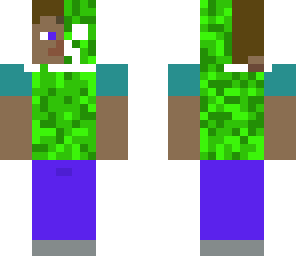 Half Steve Half Creeper | Minecraft Skins