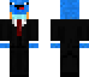 Derpy mudkip in a suit | Minecraft Skin