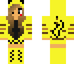 pikachu girl bw | Minecraft Skins