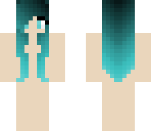 Black And Blue Hair Base | Minecraft Skin