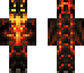 Fire Skeleton | Minecraft Skin