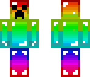colorful rainbow creeper | Minecraft Skin
