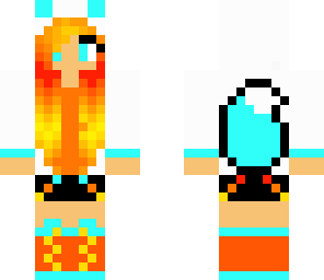 Half Fire Minecraft Skins