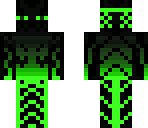Neon Green Enderman | Minecraft Skin