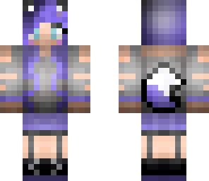 Cute Purple Girl | Minecraft Skin