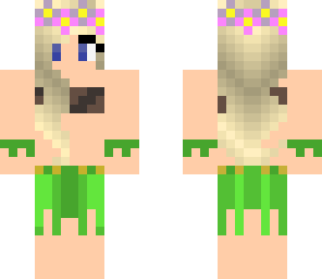 blonde hula girl | Minecraft Skin
