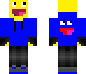Blue epic face | Minecraft Skin
