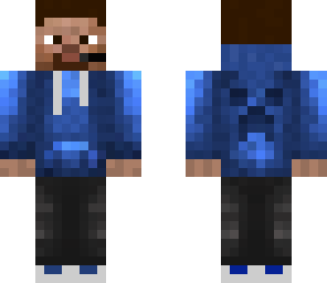 Blue Hoodie Steve | Minecraft Skin