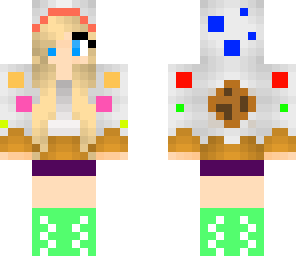 Chocolate Birthday Cake Girl | Minecraft Skin