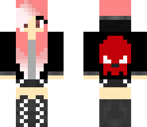 Red Skull Girl | Minecraft Skin