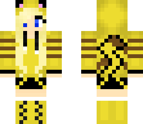 pikachu girl bw | Minecraft Skins
