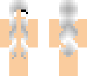 Long white hair base | Minecraft Skin