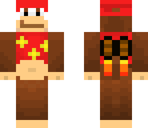 Diddy kong jetpack | Minecraft Skin