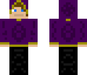 Dark Mage wearing Purple and Black Enchanted Robes | Minecraft Skin