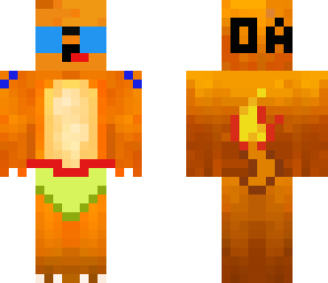 charmander with swag | Minecraft Skin