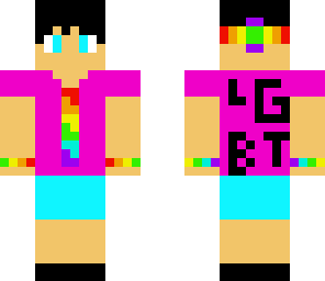 8BitHomo inspired LGBT Skin | Minecraft Skin