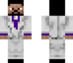 White Tuxedo Steve Edited | Minecraft Skin